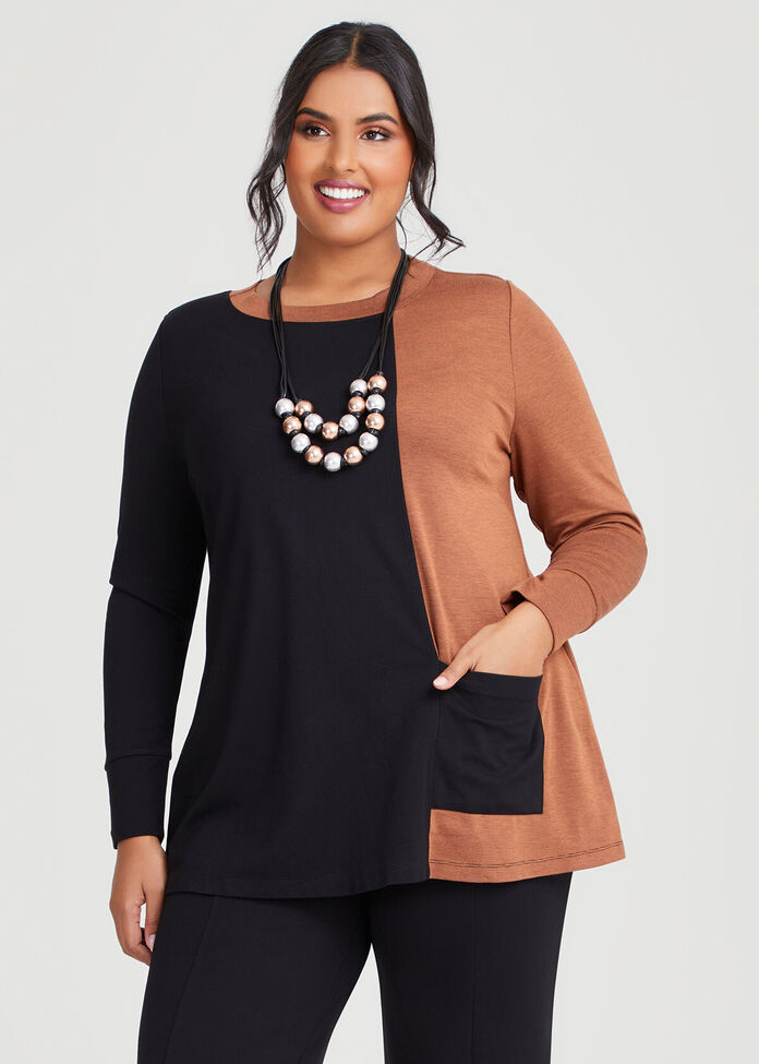 Shop Plus Size Natural Halo Spice Top, Brown | Taking Shape AU