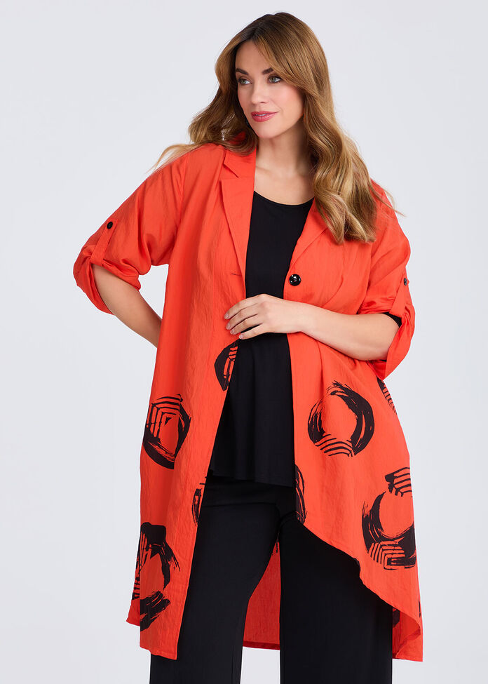 Shop Plus Size Borderline Natural Duster, Orange | Taking Shape AU