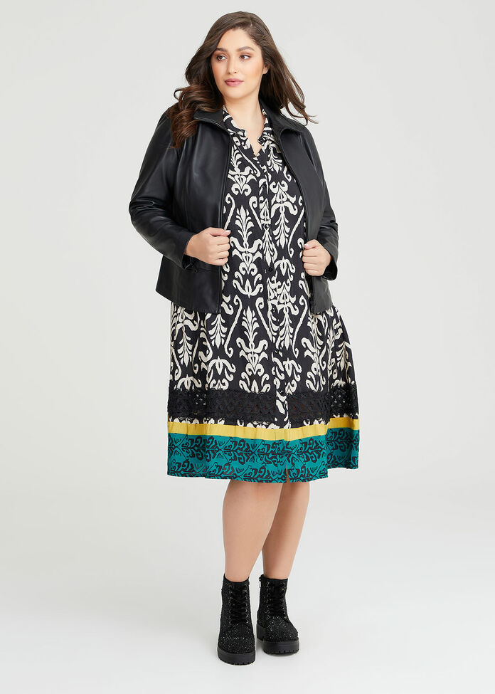 Shop Plus Size Batik Border Natural Dress, Black | Taking Shape AU