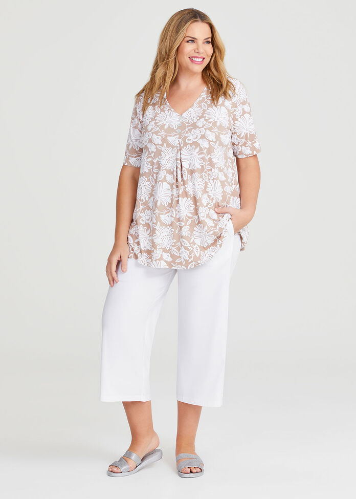 Shop Plus Size Botanical Floral Luna Top, White | Taking Shape AU