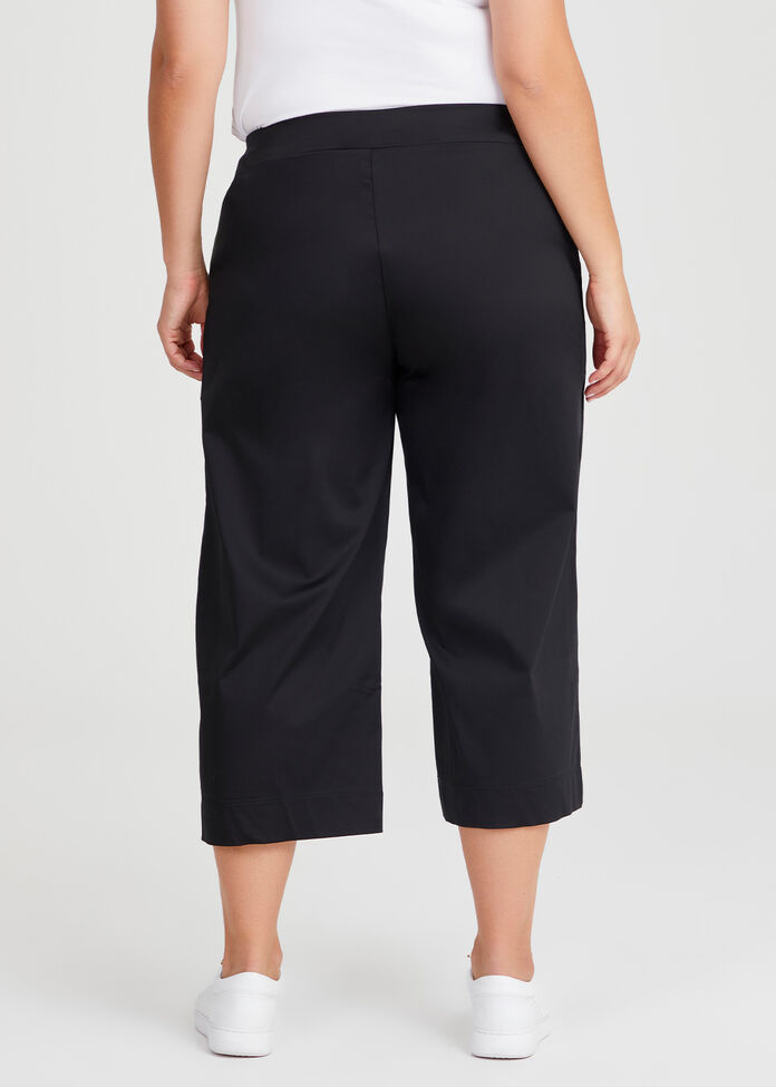 Shop Plus Size City Wide Leg Crop Pant, Black | Taking Shape AU