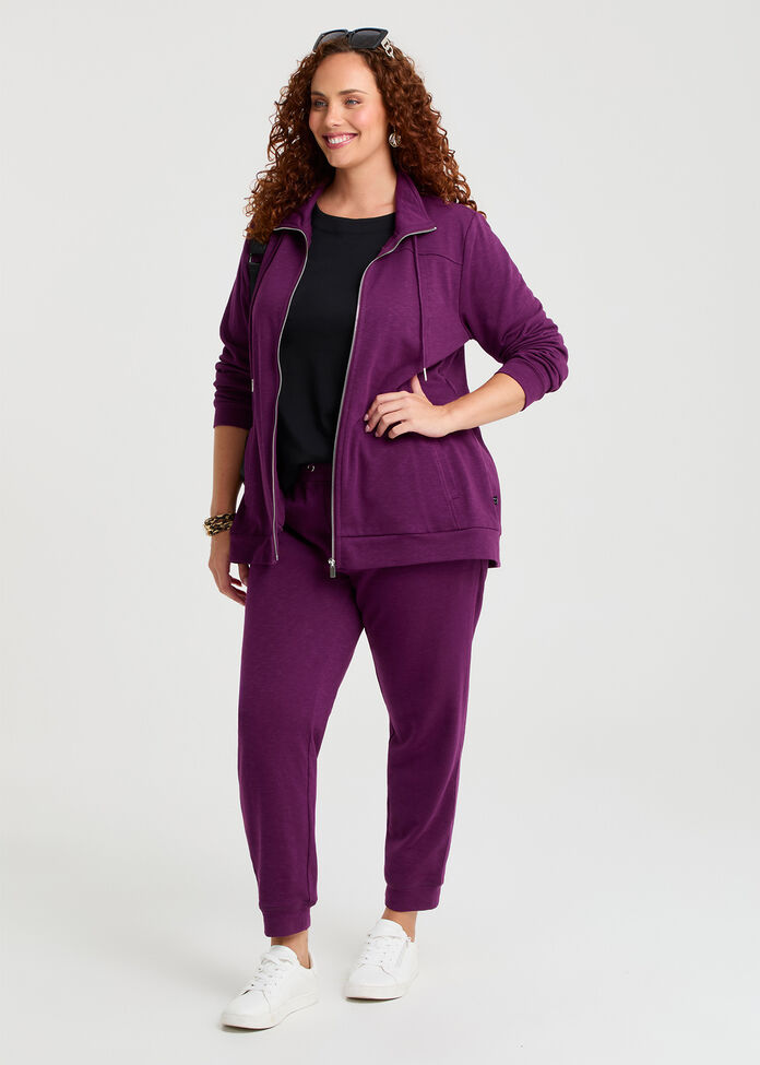 Shop Plus Size Funnel Neck Active Jacket, Red | Taking Shape CA