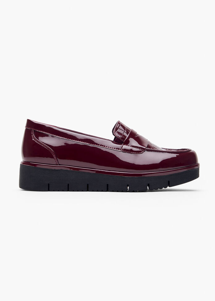 Shop Red Merlot Patent Loafer | Comfortable Shoes | Taking Shape AU