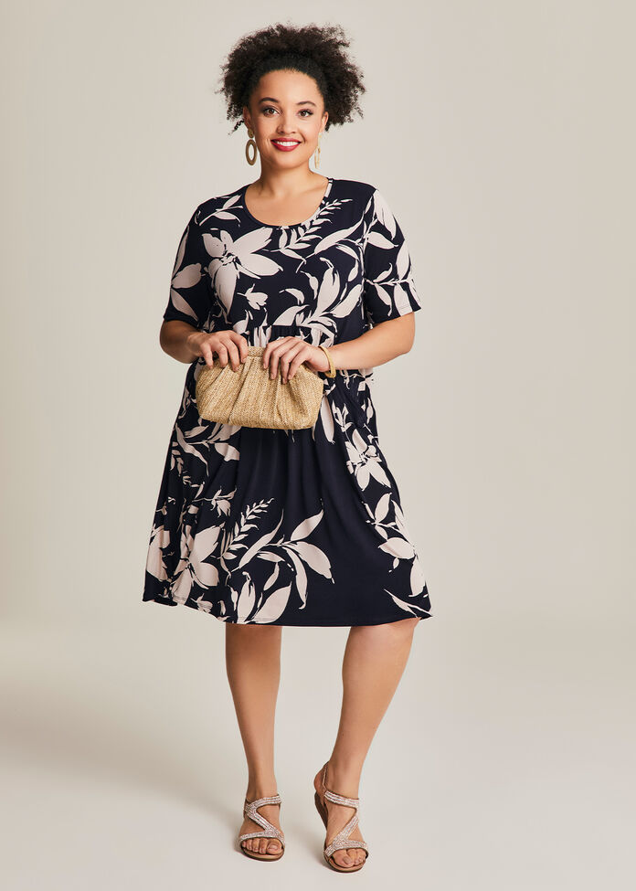 Shop Plus Size Everyday Floral Luna Empire Dress, Black | Taking Shape AU