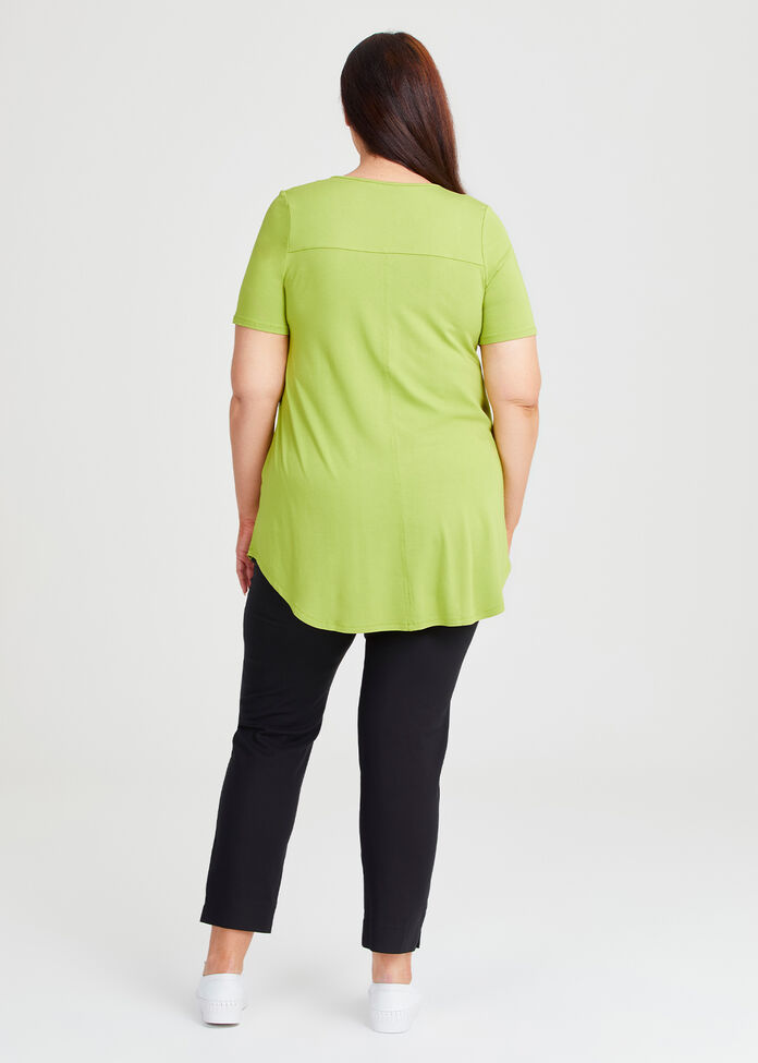 Plus Size Women's Bamboo Base Short Sleeve Top Lime Green | Taking Shape AU