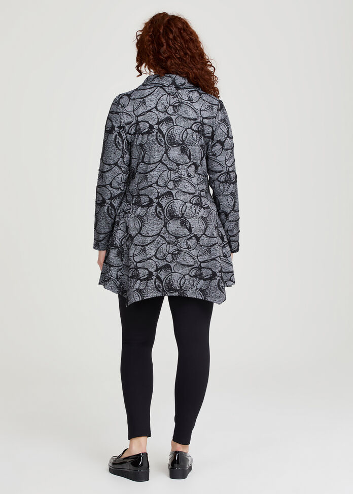 Shop Plus Size Jacquard Zip Jacket, Black | Taking Shape AU