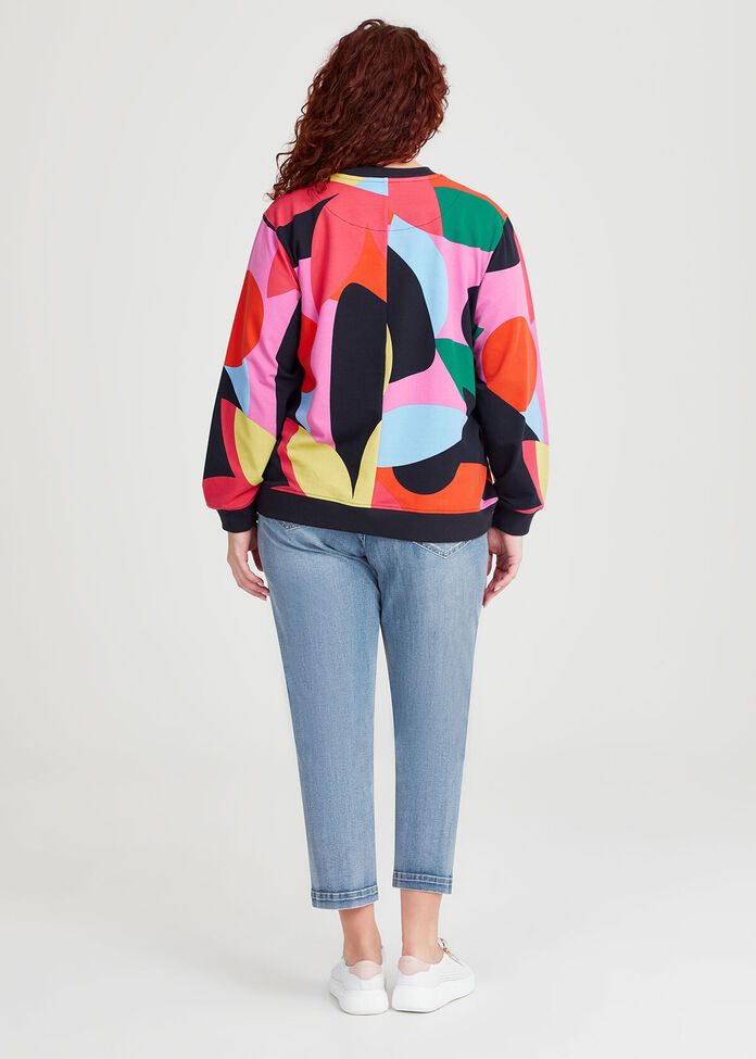 Shop Plus Size Cotton Bold Print Sweatshirt, Multi | Taking Shape AU