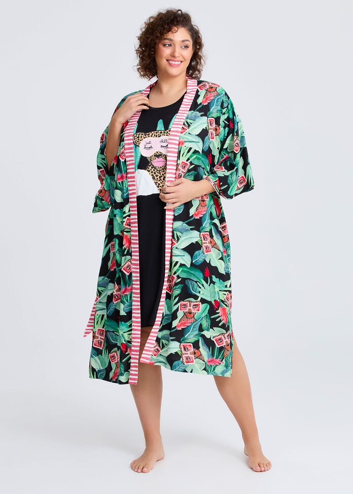 Shop Plus Size Bouffants Tropical Glam Robe, Multi | Taking Shape NZ
