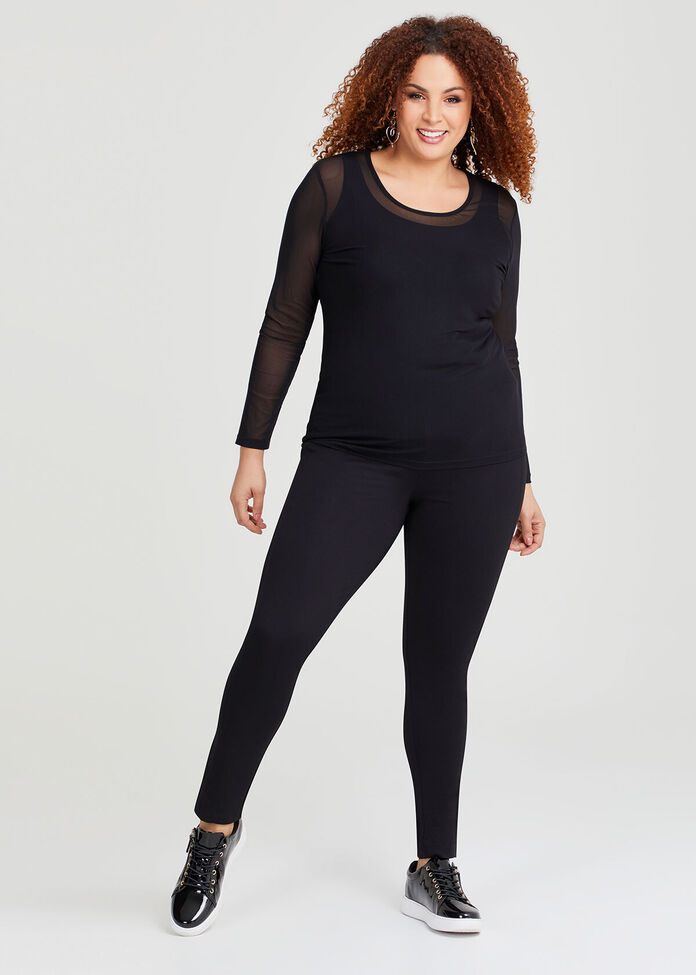 Shop Plus Size Fine Mesh Body Top, Black | Taking Shape AU