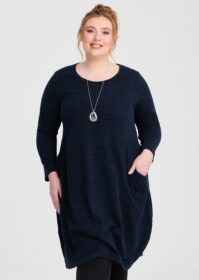 Shop Plus Size Long Sleeve Snug Dress, Blue | Taking Shape HK