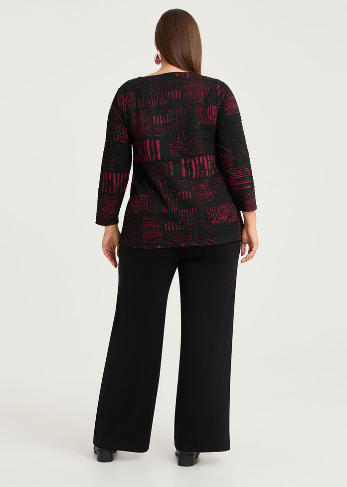 Shop Plus Size Jacquard Abstract Ruby Top, Black | Taking Shape AU