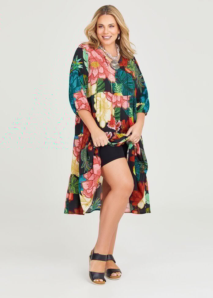 Shop Plus Size Natural Garden Print Dress, Multi | Taking Shape AU