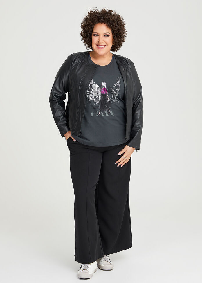 Shop Plus Size Cotton NYC Tee Shirt, Black | Taking Shape AU