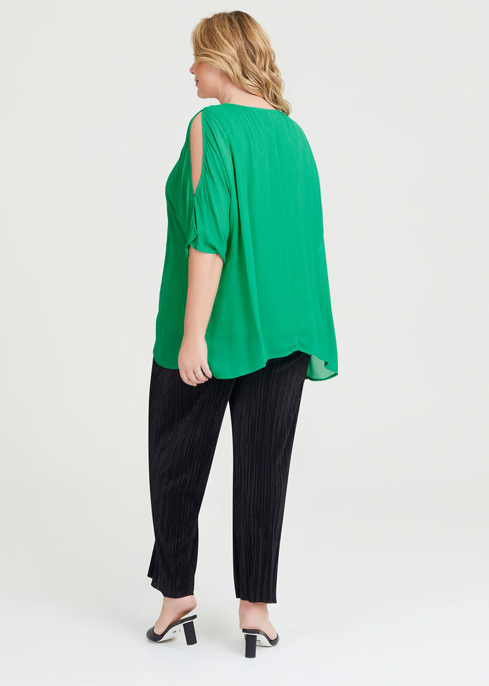 Shop Plus Size Cold Shoulder Overlay Tube Top, Green | Taking Shape NZ