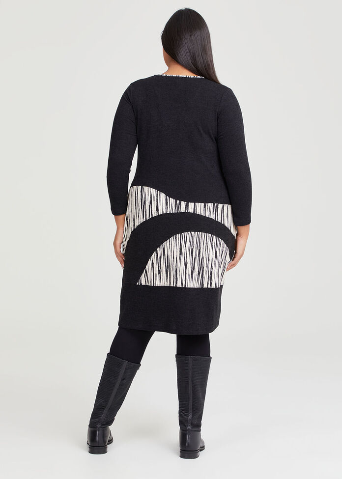 Shop Plus Size Splice Jacquard Snug Tulip Dress, Black | Taking Shape AU