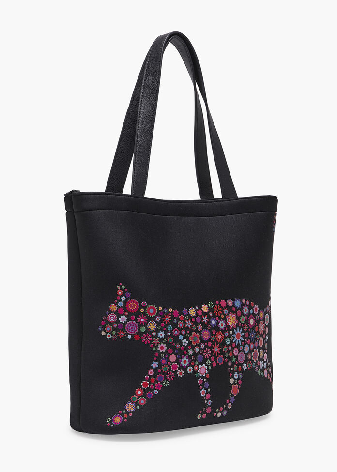 Shop Plus Size Neoprene Cat Tote Bag, Black | Taking Shape AU
