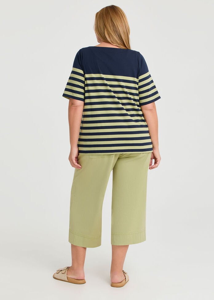 Shop Plus Size Cotton Breton Stripe Top, Blue | Taking Shape AU