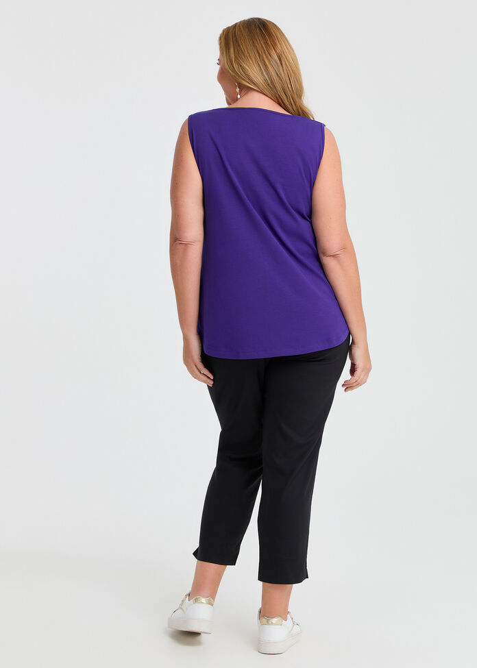 Shop Plus Size Good Earth Australian Cotton Element Tank in Purple ...