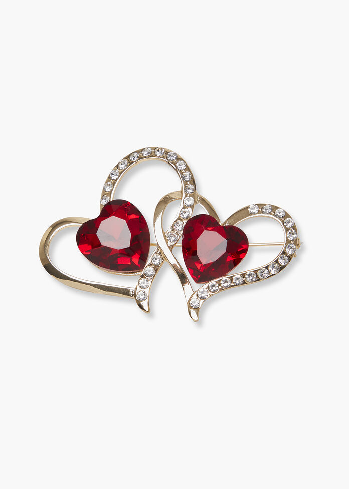 Shop Double Heart Brooch | Accessories | Taking Shape AU