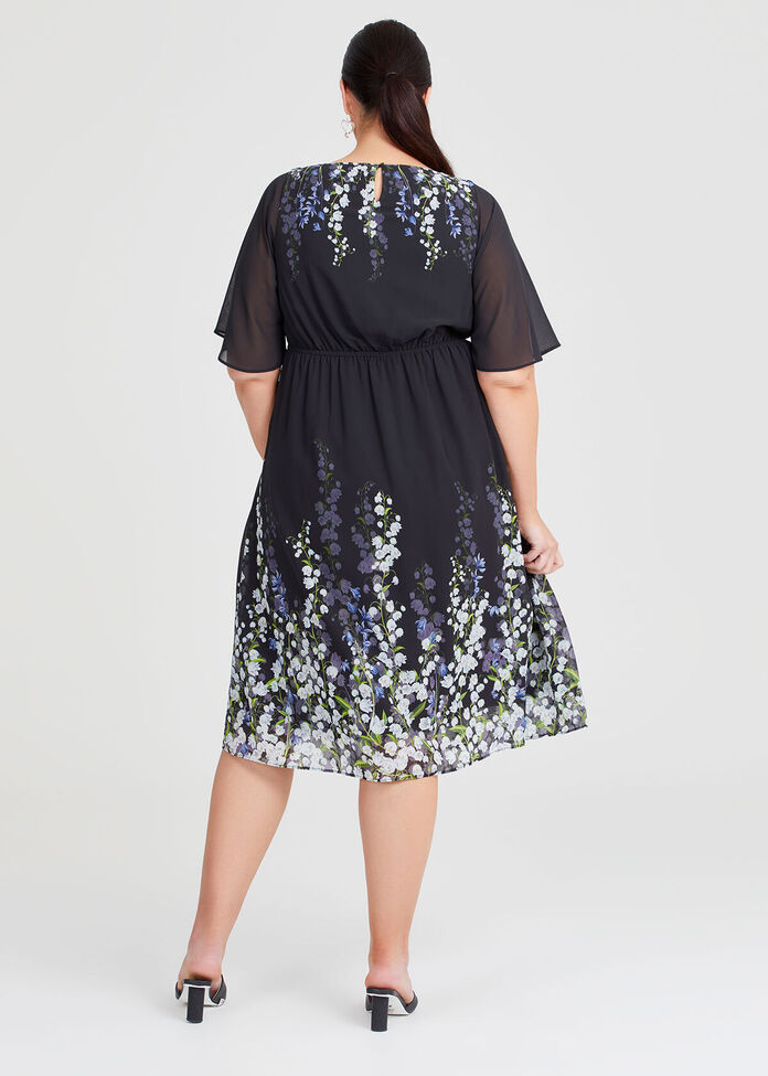 Shop Plus Size Snowdrop Chiffon Midi Dress, Black | Taking Shape AU