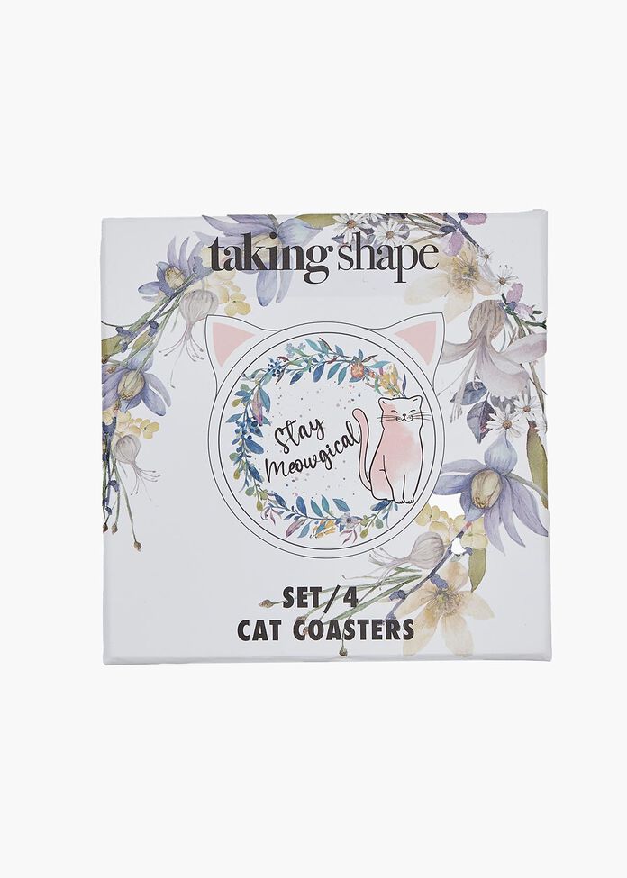 Shop Set of 4 Cat Coasters | Accessories | Taking Shape AU