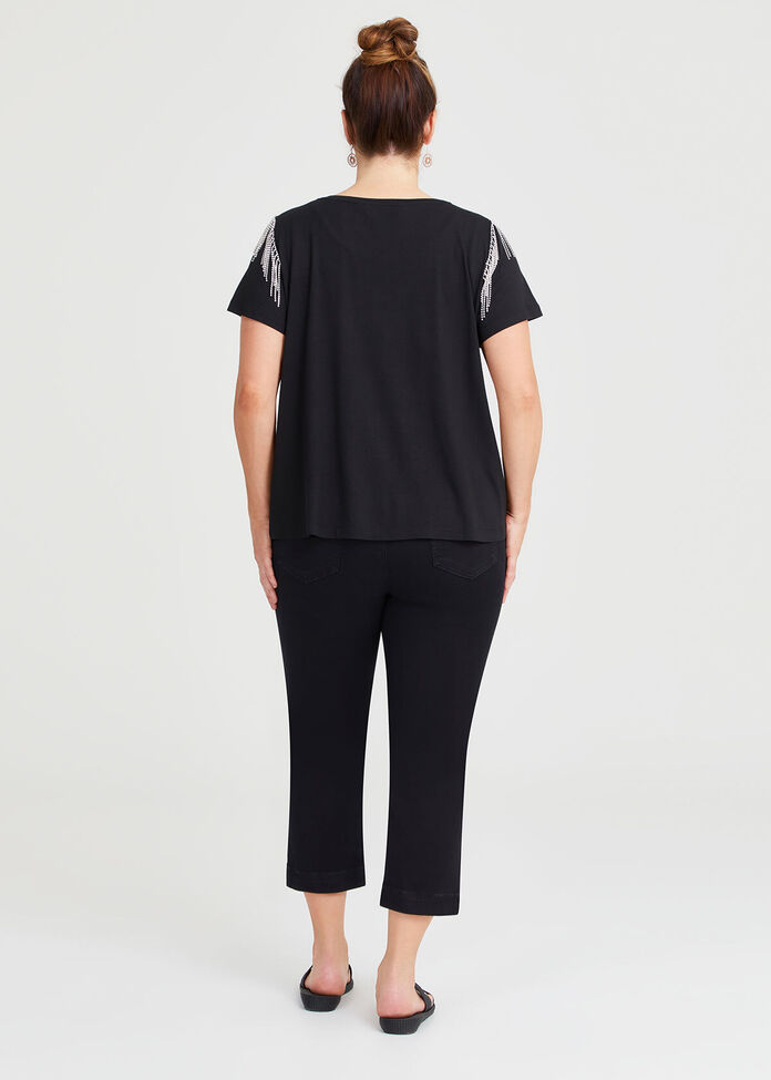 Black & Silver Diamante Top for Plus Size Women | Taking Shape AU