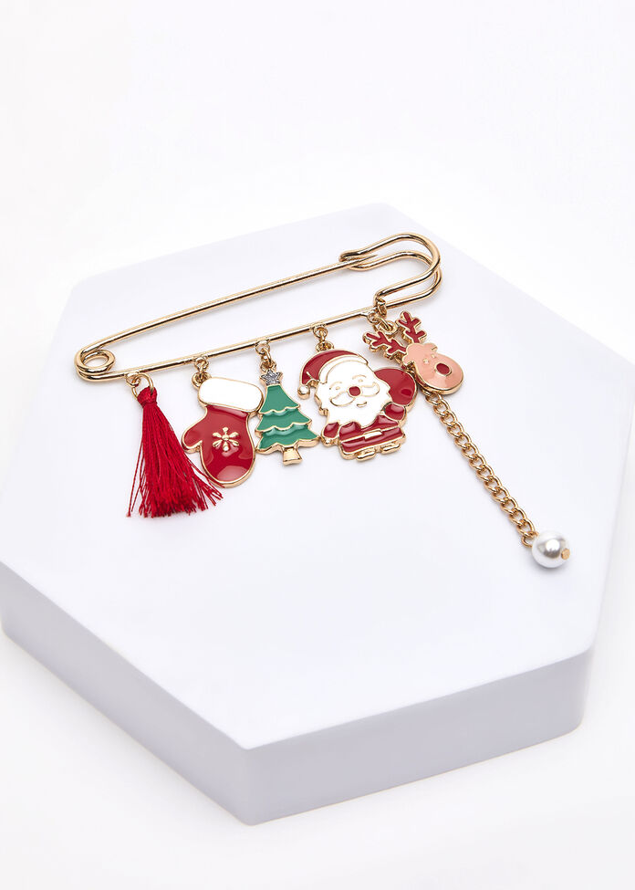 Shop Christmas Charm Pin & Brooch in Multi | Accessories | Taking Shape AU