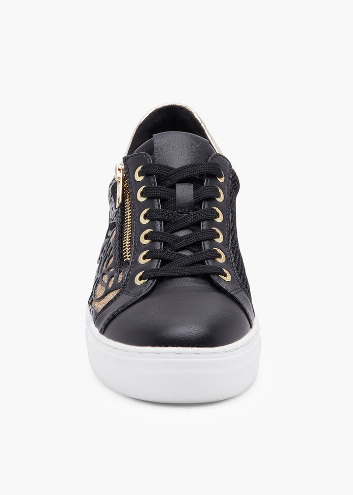 Shop Lasercut Side Zip Sneaker | Wide Fit Shoes | Taking Shape AU