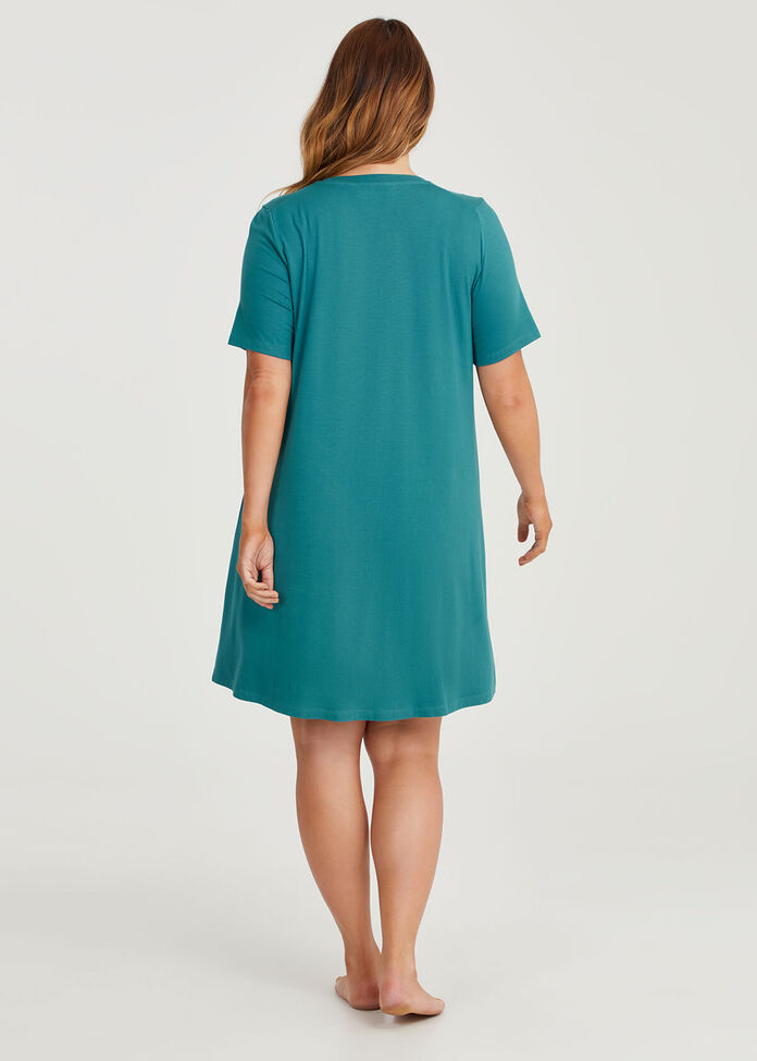 Plus Size Modal Soft Touch Nightie in Bright Blue | Taking Shape AU