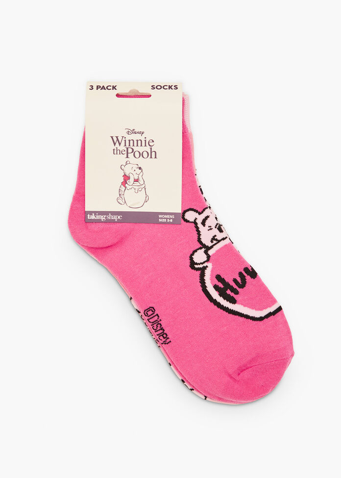 Shop 3 Pack Winnie The Pooh Ankle Socks in Multi | Accessories | Taking ...