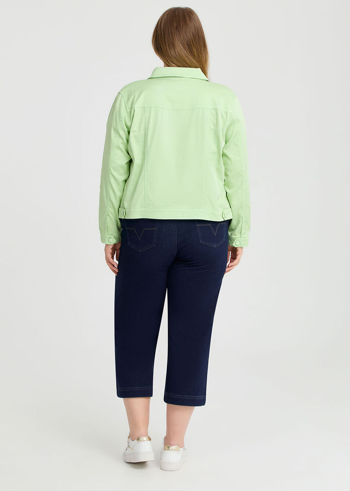 Shop Plus Size Lyocell Blend Stretch Jacket, Green | Taking Shape NZ