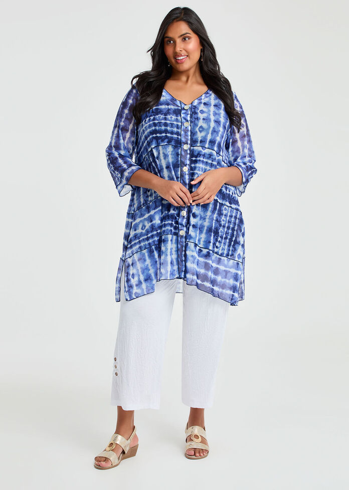 Shop Plus Size Linna Indigo Cardigan, Multi | Taking Shape UK