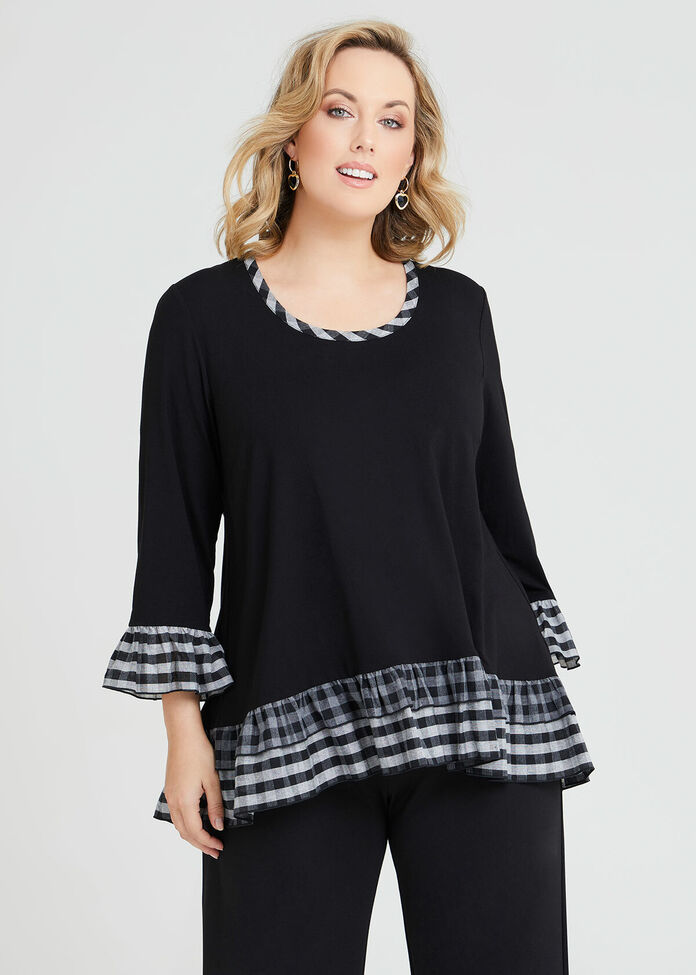 Shop Plus Size Natural Gingham Boheme Top, Multi | Taking Shape AU