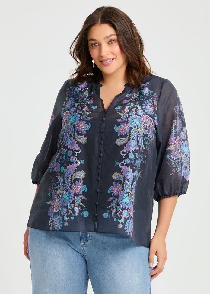 Shop Plus Size Natural Twilight Garden Top, Floral | Taking Shape AU