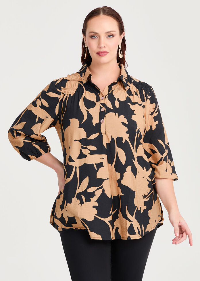Shop Plus Size Floral Natural Tunic, Multi | Taking Shape AU