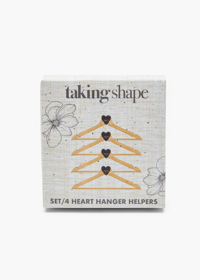 Shop Set of 4 Heart Hanger Helpers in Black | Accessories | Taking Shape NZ
