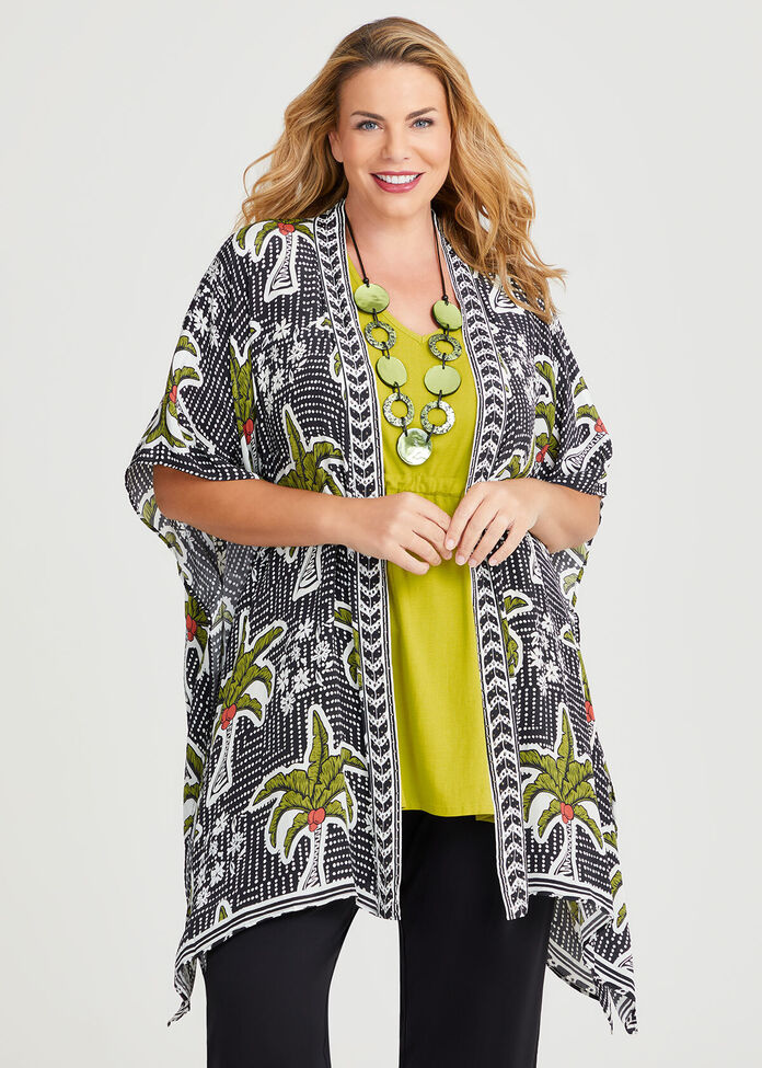Shop Plus Size Natural Oasis Kimono, Multi | Taking Shape AU