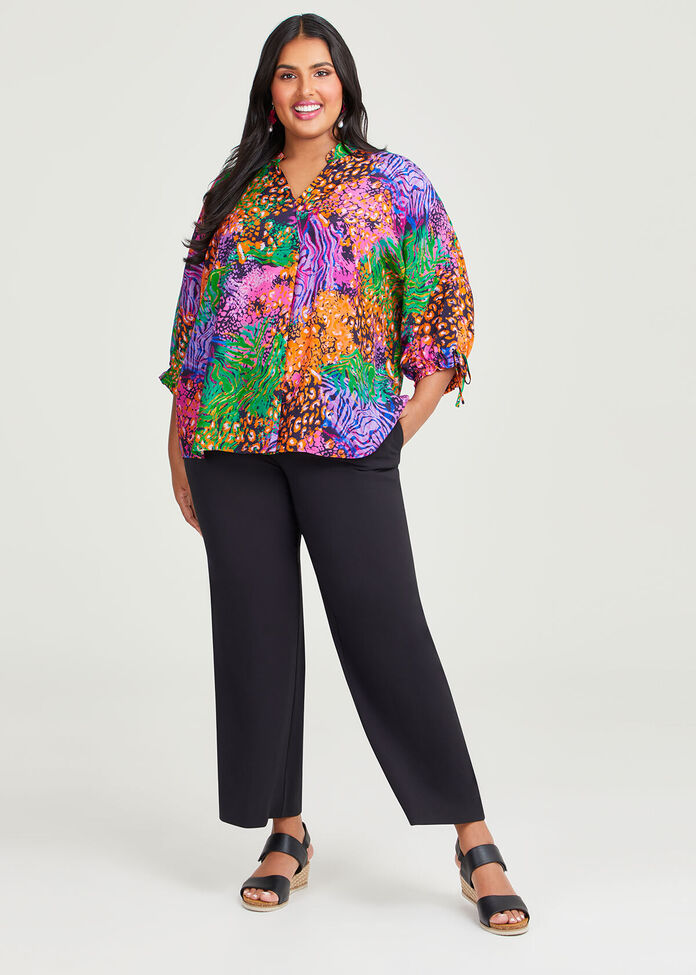 Shop Plus Size Natural Jungle Lucia Top, Multi | Taking Shape AU