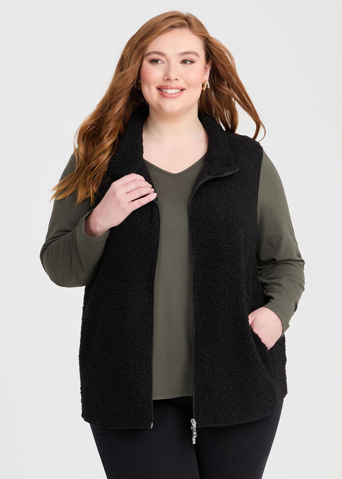 Shop Plus Size Teddy Vest, Black | Taking Shape AU