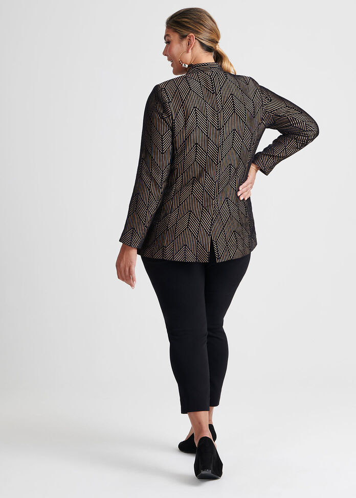 Shop Plus Size Chevron Chenille Jacket, Black | Taking Shape AU