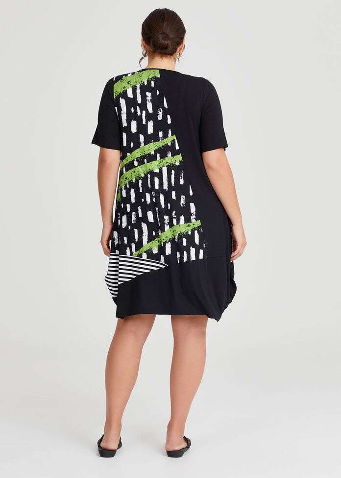 Shop Plus Size Spliced Angled Bamboo Dress, Multi | Taking Shape AU
