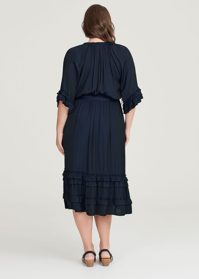 Shop Plus Size Luxe Willow Tiered Dress, Blue | Taking Shape AU