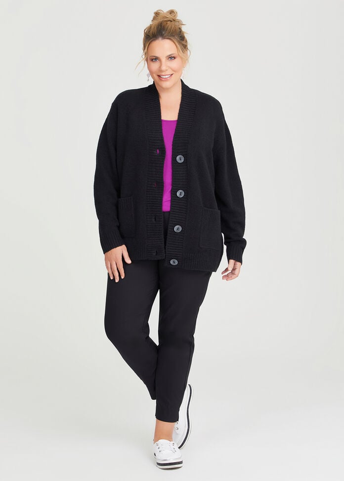 Shop Plus Size Button Front Cardigan in Black | Taking Shape AU