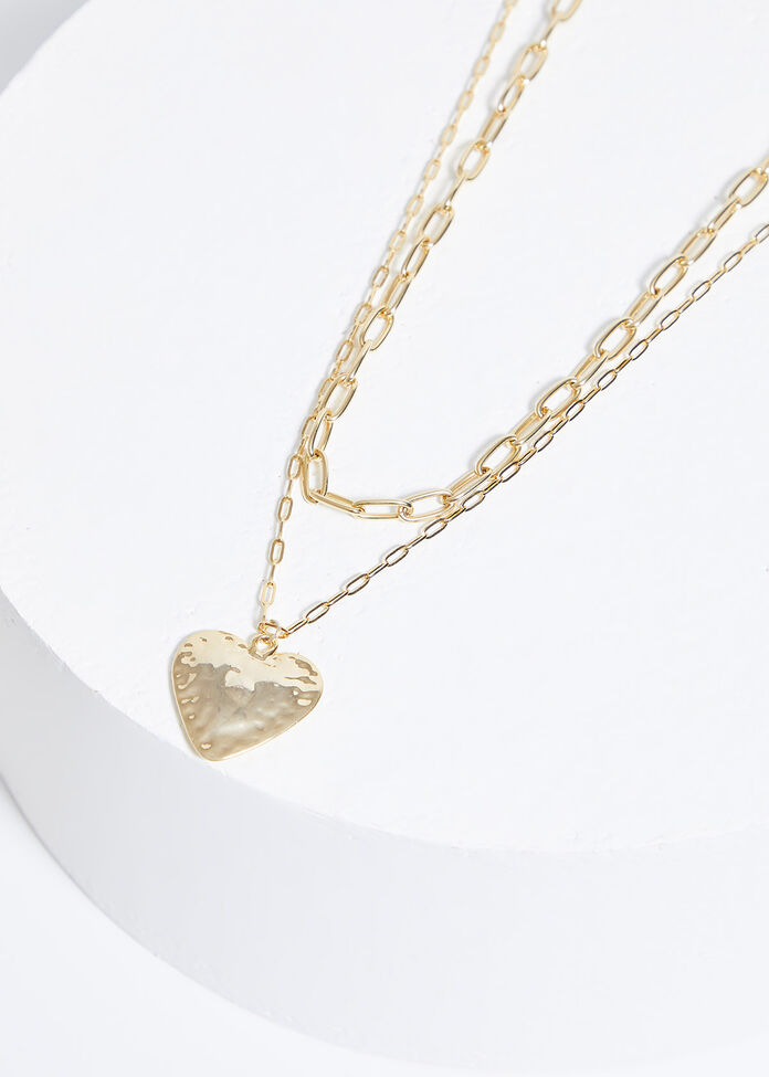 Shop Layered Chain Heart Necklace in Gold | Accessories | Taking Shape AU
