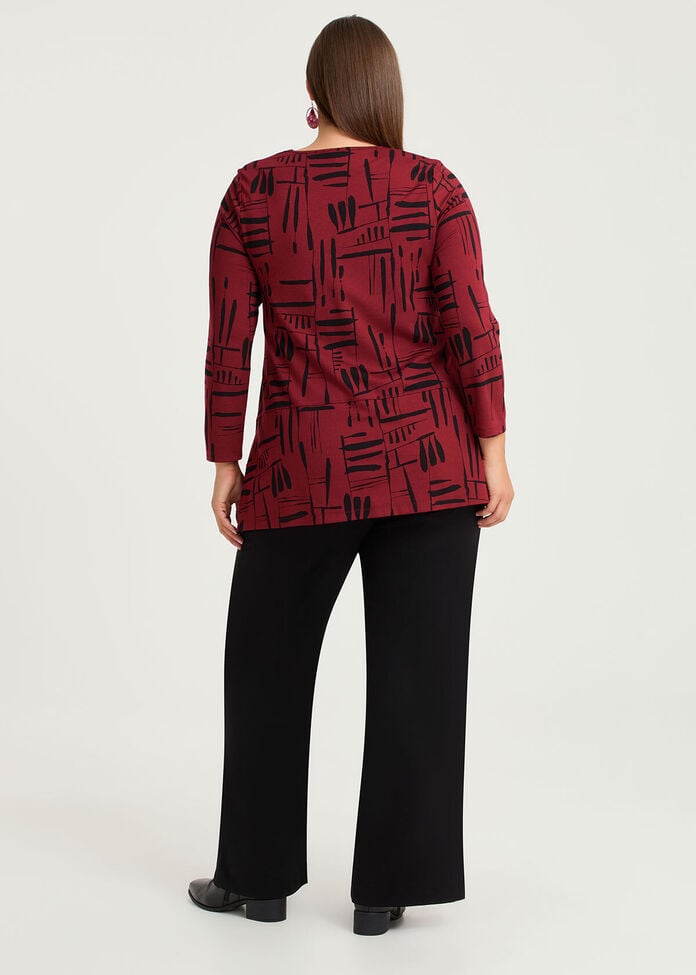 Shop Plus Size Ponte Ruby Abstract Top, Multi | Taking Shape NZ
