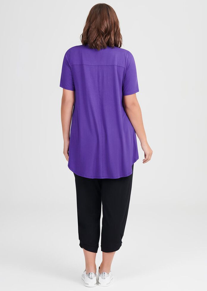 Shop Bamboo Base Short Sleeve Top in purple in sizes 12 to 24 | Taking ...