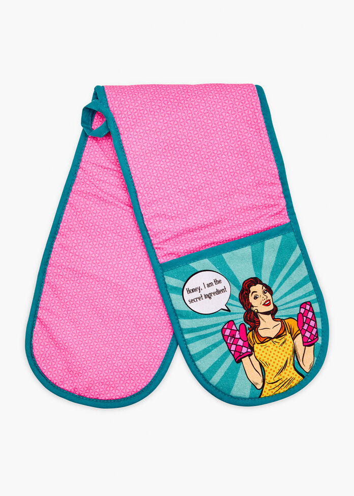 Shop Retro Lady Oven Mitt in Red | Accessories | Taking Shape NZ