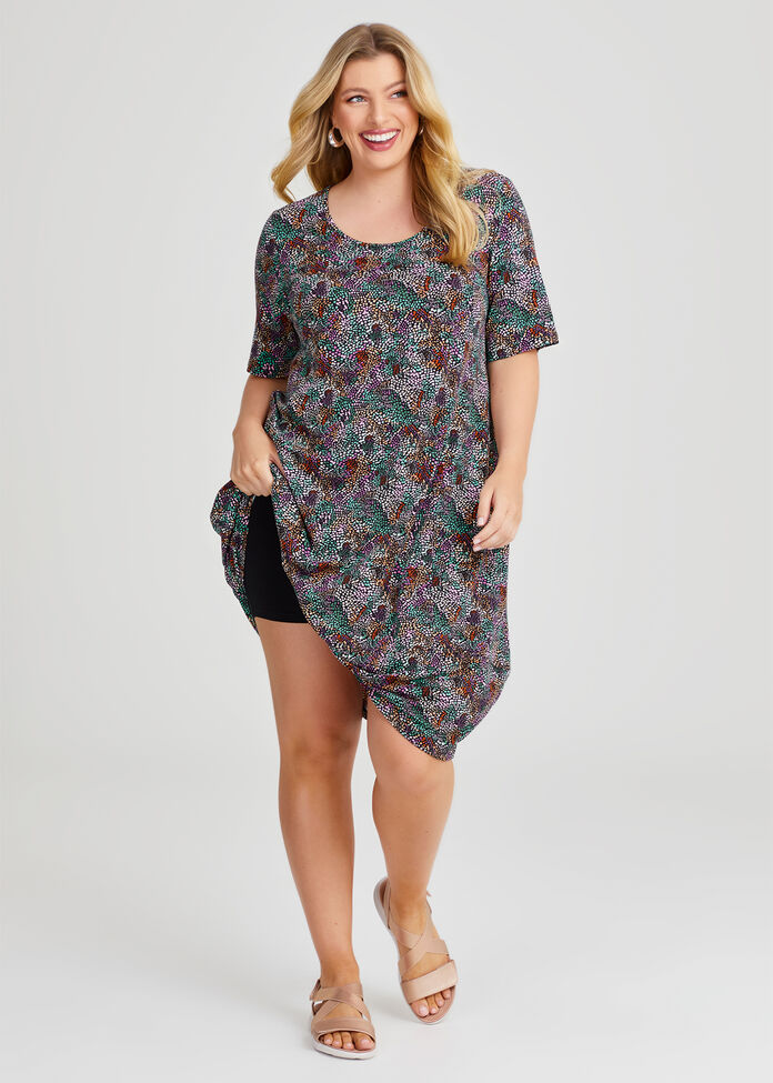 Shop Plus Size Tribal Spot Tulip Dress, Multi | Taking Shape AU