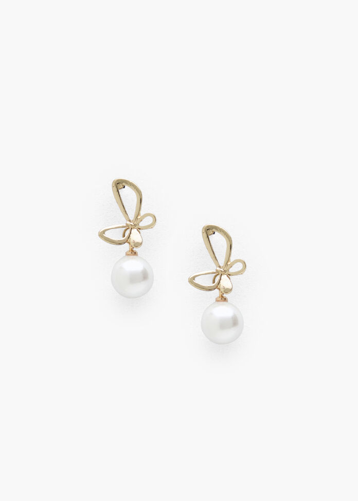Shop Pretty Pearl Earrings in Gold | Accessories | Taking Shape AU