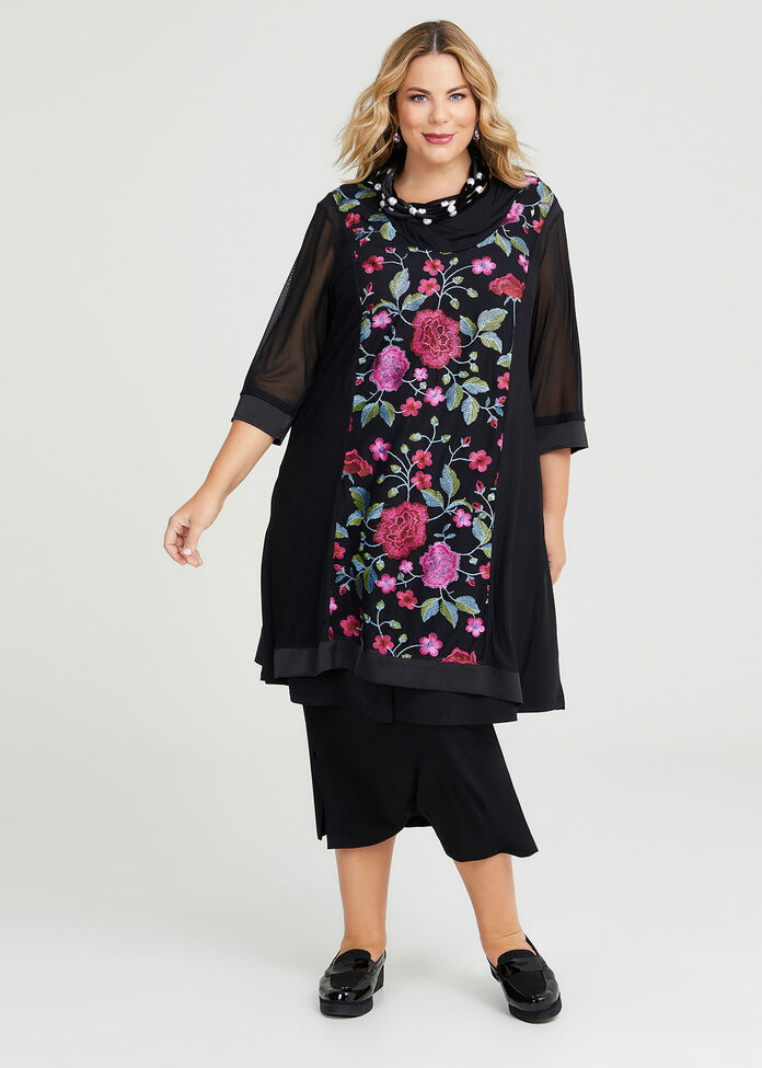 Shop Plus Size Roses Embroidered Tunic, Multi | Taking Shape AU